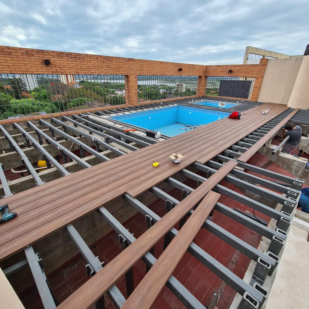 Estrutura para Deck em Madeira Plástica - Madeira Plástica Marau